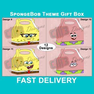 Party Supplies | Spongebob And Friends Themed Gable Box Party Favor ...